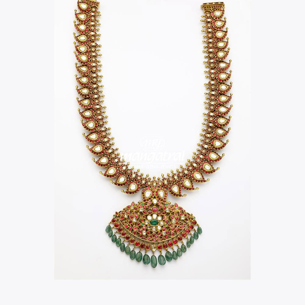 How to Style a Kundan Mango Mala for Weddings and Festive Occasions ...