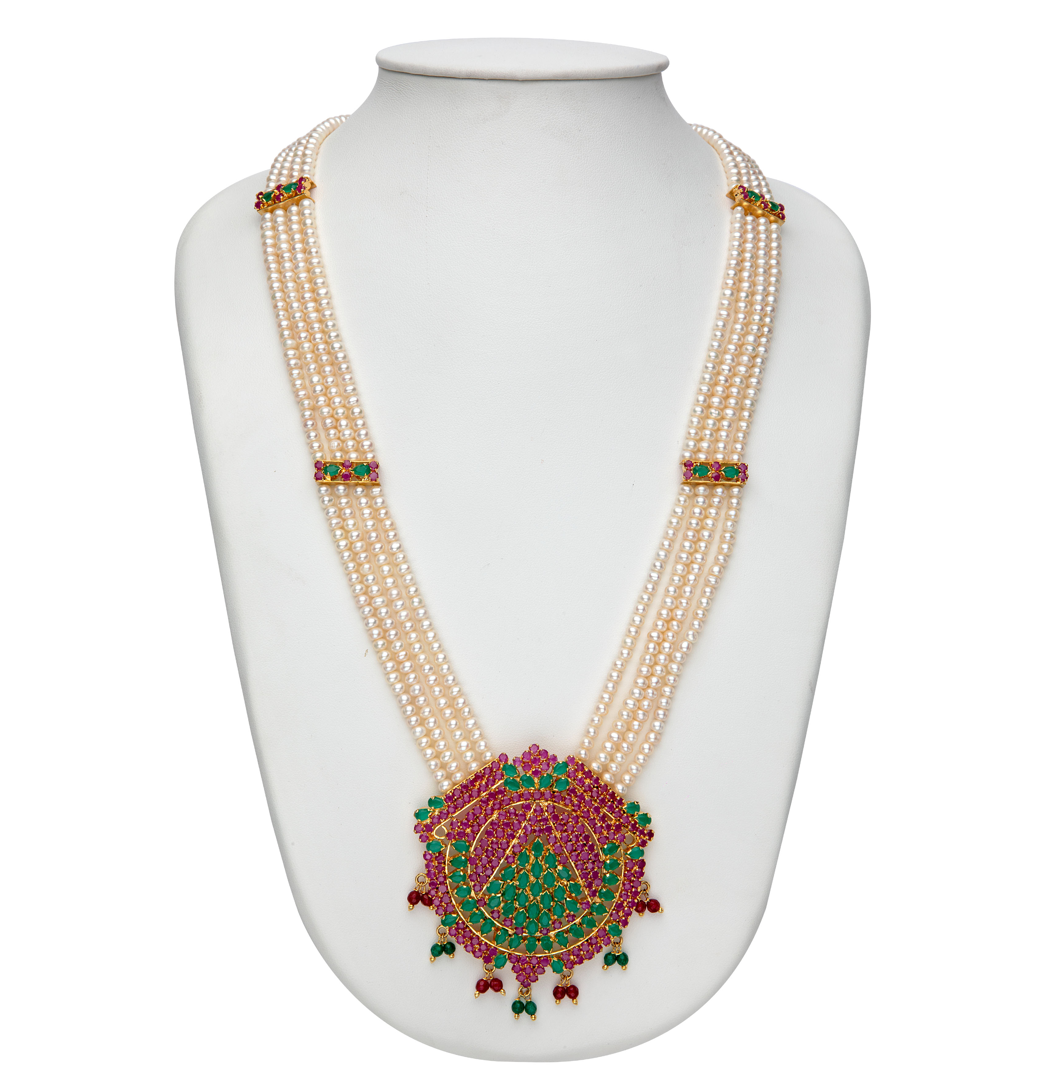Beautiful Rani Haar Necklace Set Mangatrai Pearls And Jewellers